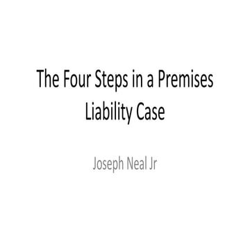The four steps in a premises liability case | PPT