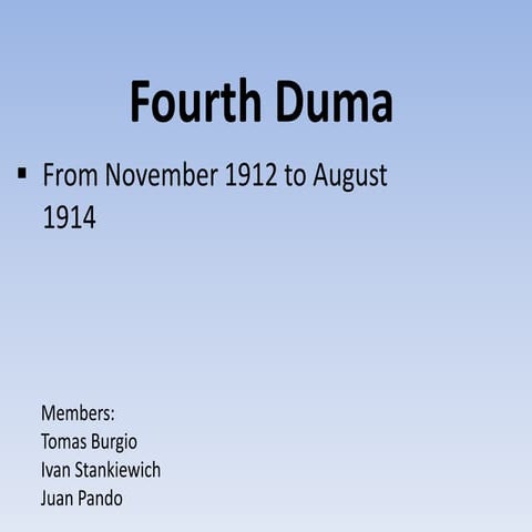The fourth duma | PPTX