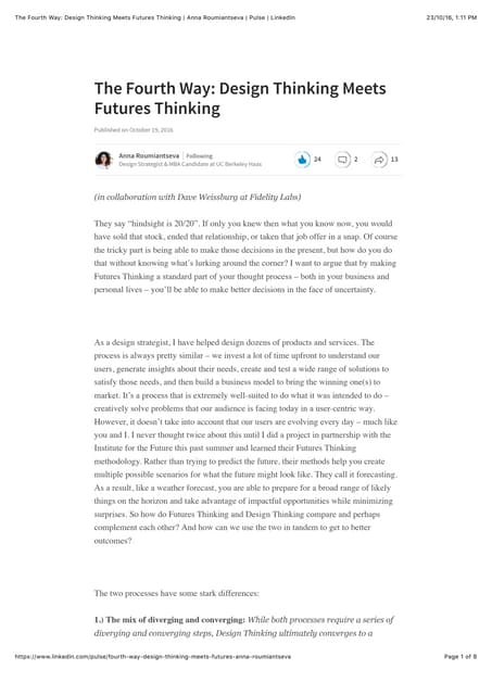 Advanced Design Thinking Tools | PDF