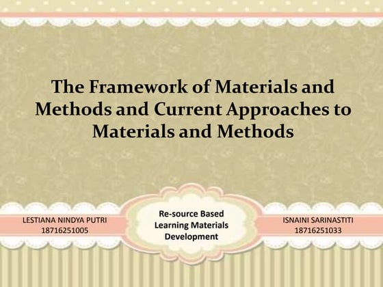 MATERIALS' DEVELOPMENT BY BRIAN TOMLINSON | PPT