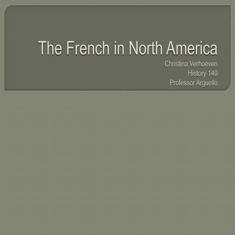French in north america | PPTX