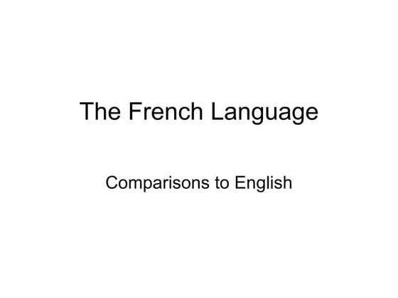 French Language | PPT