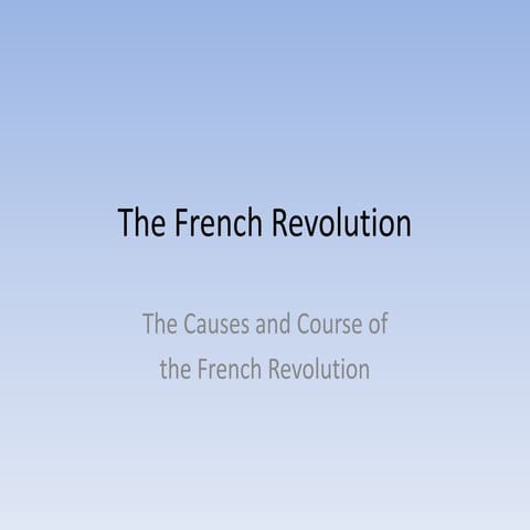 The french revolution | PPTX