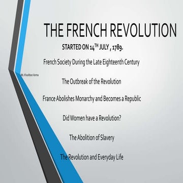 The french revolution | PPT