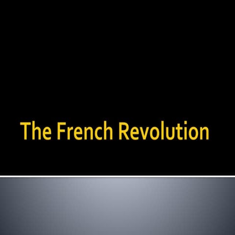 The French Revolution - The Three Estates | PPTX