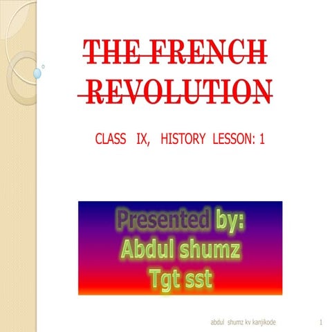 The French Revolution, History, class 9- cbse | PDF