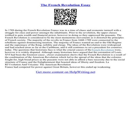 The French Revolution Essay | PDF