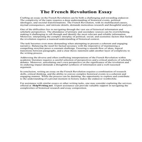 The French Revolution Essay | PDF