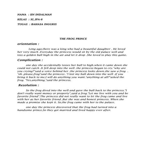 The frog prince sma 1 raha | PDF