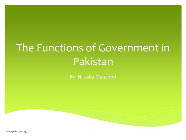 Branches of government / Structure of Government in Pakistan | PDF