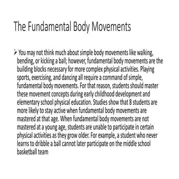 The Fundamental Body Movements.pptx GFGF | PPTX | Foot Health ...