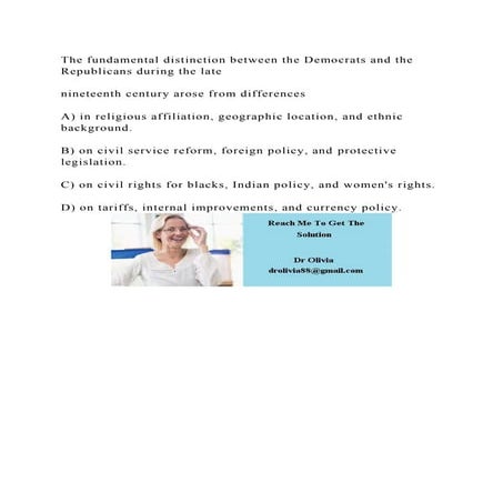 The fundamental distinction between the Democrats and the Republican.docx