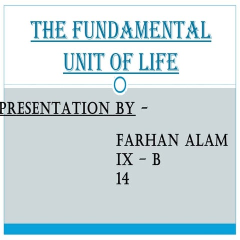 The fundamental unit of life | PPT
