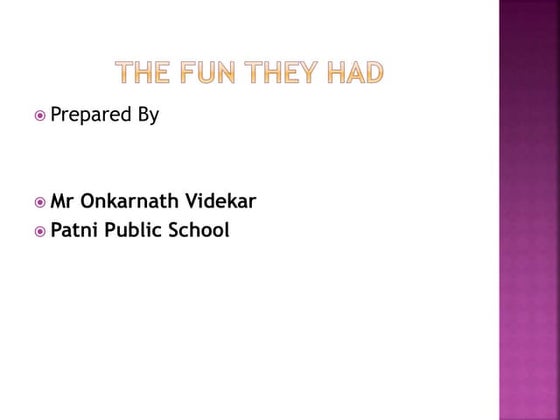 The fun they had | PDF