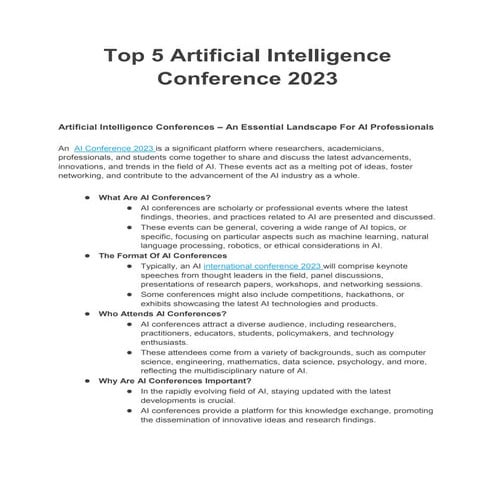 Artificial Intelligence Conferences 2 1.pdf