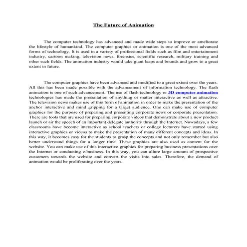 The future of animation | DOC