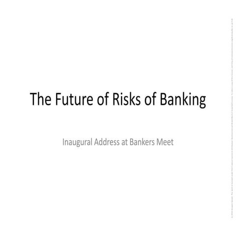 The future risks of banking | PPTX