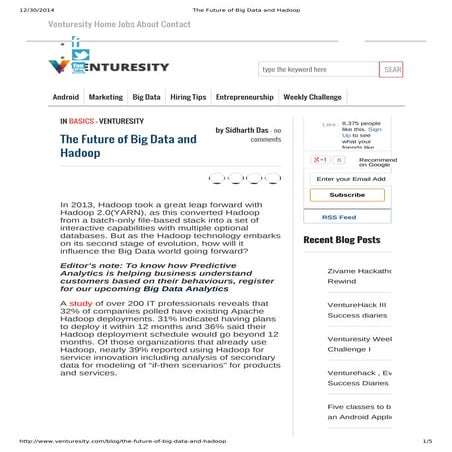 The Future Of Big Data And Hadoop Pdf Databases Computer Software