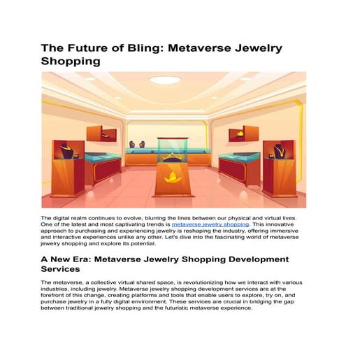 Exquisite VR Jewelry: Elegant Pieces for Your Digital Avatar | PDF ...