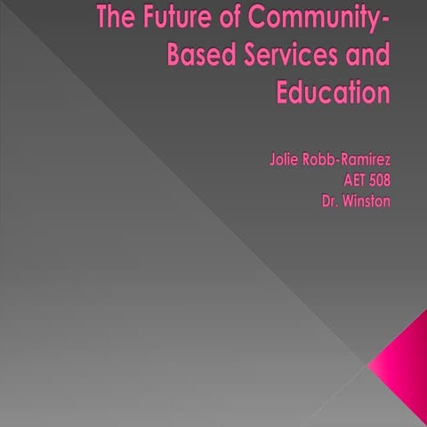 Community based services | PPTX