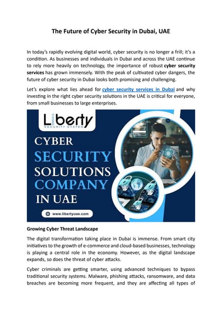 What are Latest Trends in CyberSecurity for Dubai Enterprises? | PDF