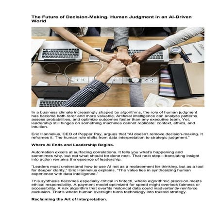 AI in Decision Making: Enhance Efficiency | PDF