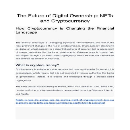 Cryptocurrency | PPTX