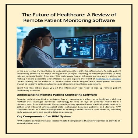 The Future of Healthcare - A Review of Remote Patient Monitoring ...