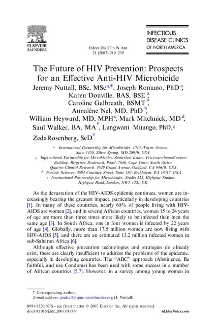 MICROBICIDES: Efficacy and Effectiveness | PPT