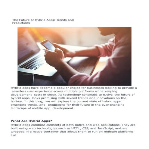 Hybrid App Development Benefits and Challenges | PDF