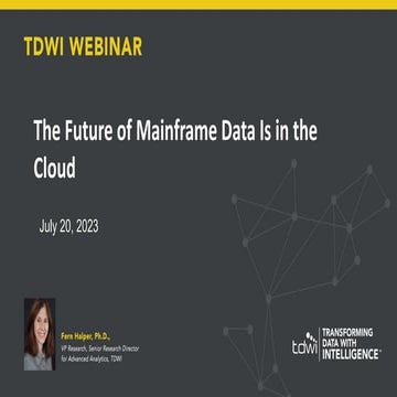 The Future of Mainframe Data Is in the Cloud | PDF