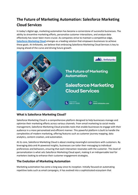 Marketing cloud Salesforce | Marketing cloud Einstein | QR Solutions | PPT