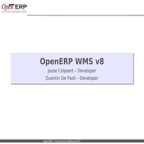 The future of OpenERP Warehouse management system: future improvements ...