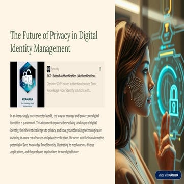 The Future of Privacy in Digital Identity Management | PDF