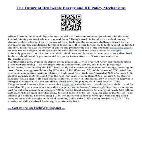 Federal Energy Incentives Fact Sheet | PDF