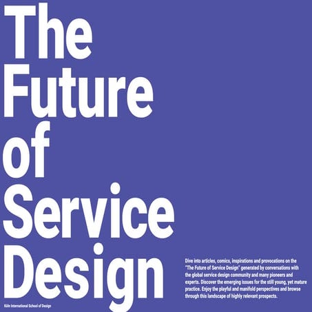 The Future of Service Design by Koln International School of Design | PDF