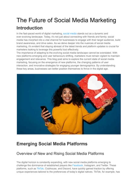 Transformative Trends Shaping Social Media in 2024 | PPTX