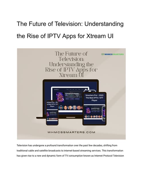Emerging IPTV Trends: A Comprehensive Overview | PDF