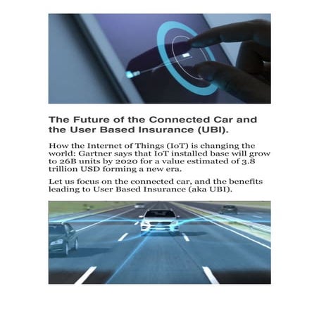 The future of the connected car and the user based insurance (ubi). | PDF
