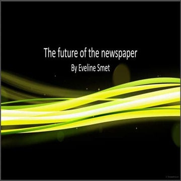 The future of the newspaper | PPTX