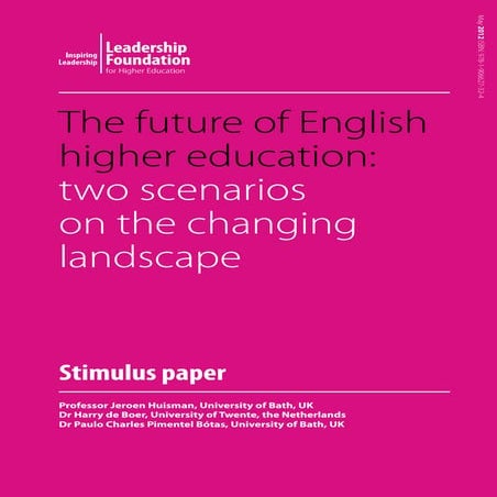The future of Higher Education in the UK | PDF