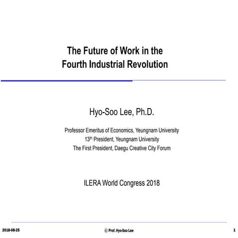The future of work in the Fourth Industrial Revolution | PPT