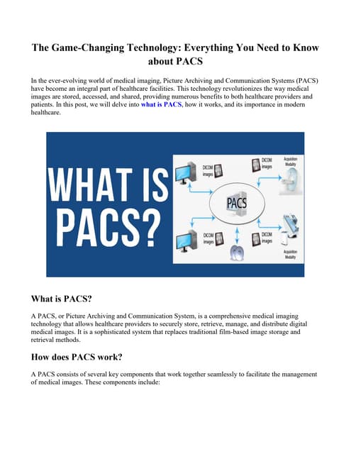 Pacs system | PPTX