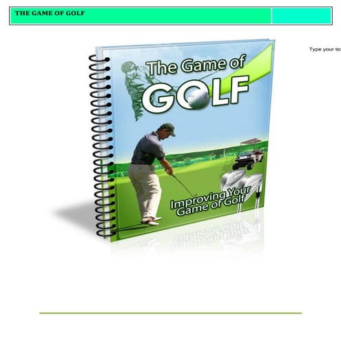 The game of golf | PDF
