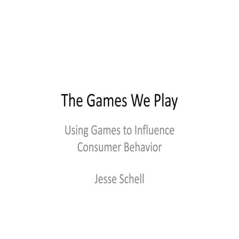 The Games We Play | PPTX