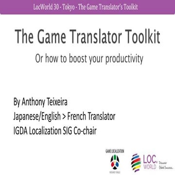 The Game Translator’s Toolkit | PPTX