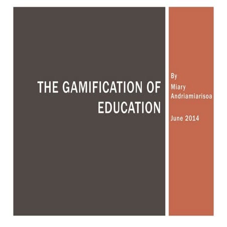 THE GAMIFICATION OF EDUCATION | PDF