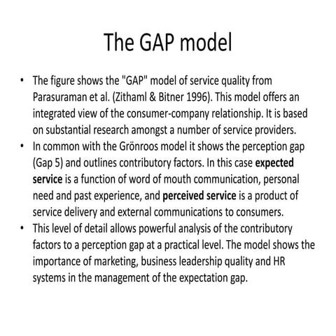 The gap model | PPT