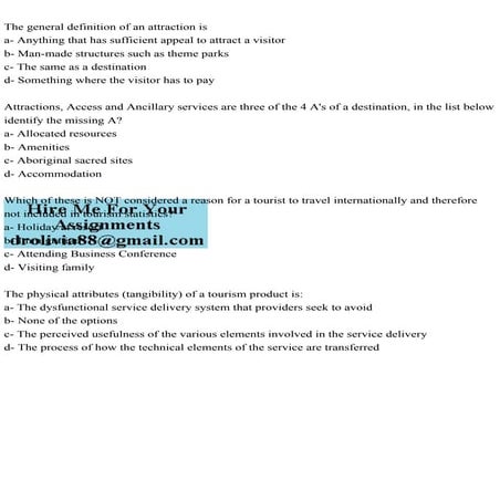 The general definition of an attraction isa- Anything that has suf.pdf