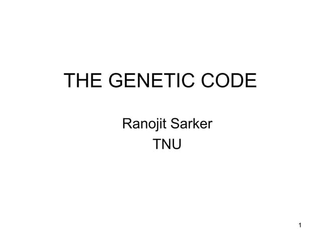 Wobble hypothesis AND new genetic code | PPTX